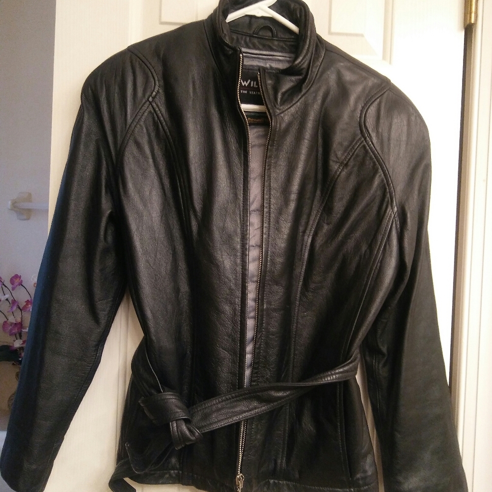 Wilson Leather Jacket Open Road With Belt - Gem